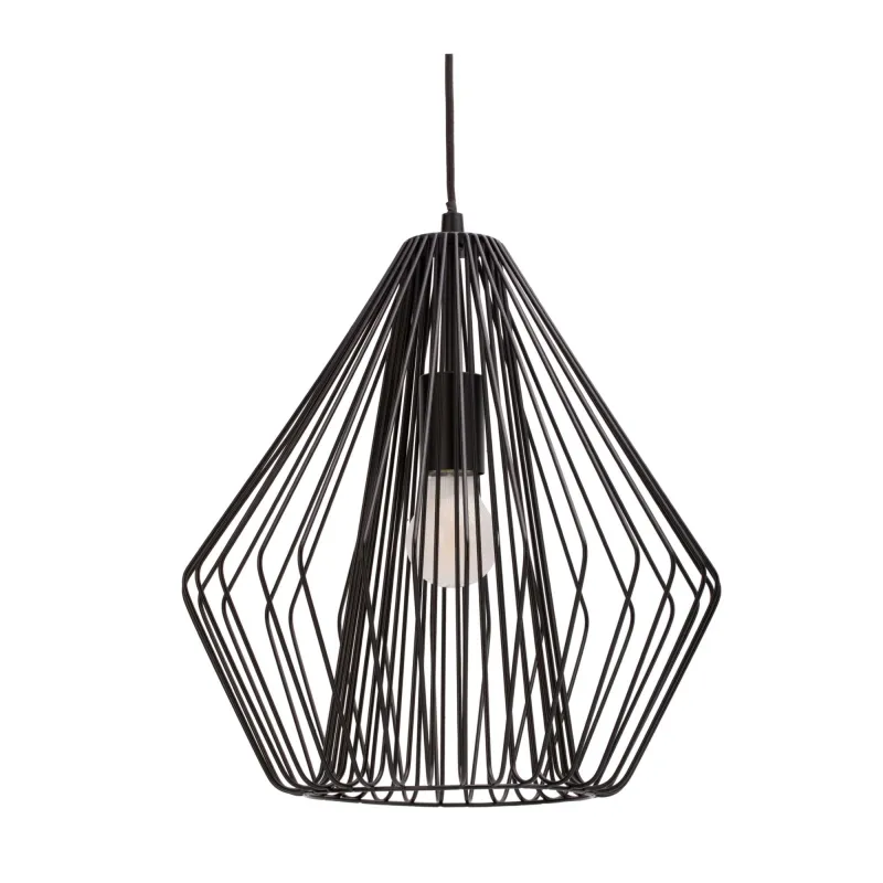 Suspension Shiny Delight max20W E27 Noir 230V Métal